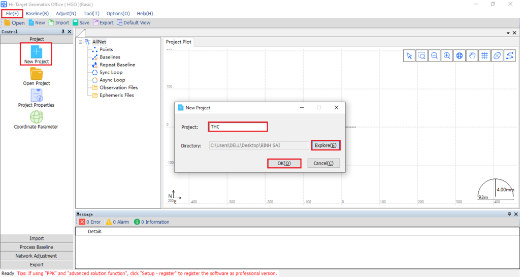 Hướng dẫn xử lý số liệu đo tĩnh máy RTK Hitarget bằng phần mềm HGO